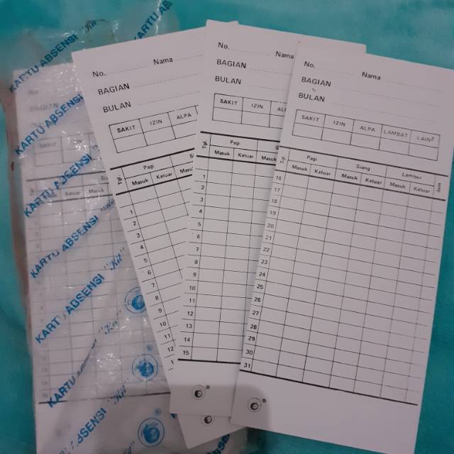 Jual Kartu absen / kertas absen | Shopee Indonesia
