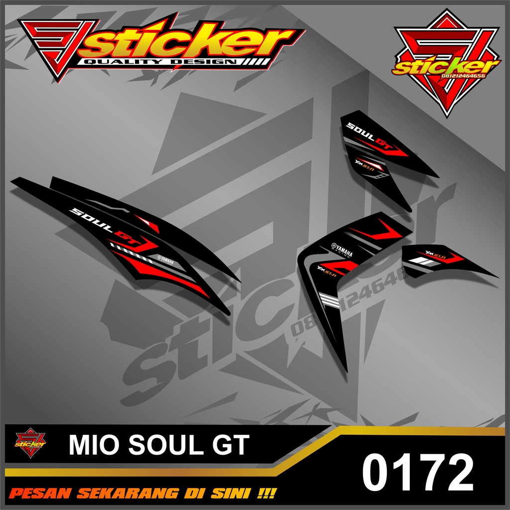 Jual 0172 STICKER STRIPING MOTOR SOUL GT VARIASI RACING SEMI FULL ...