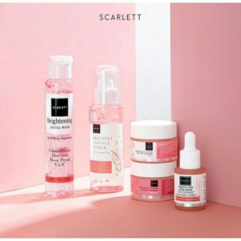 Jual Paket Perawatan Wajah Scincare Scinker Skinkare Skinker Scarlet ...