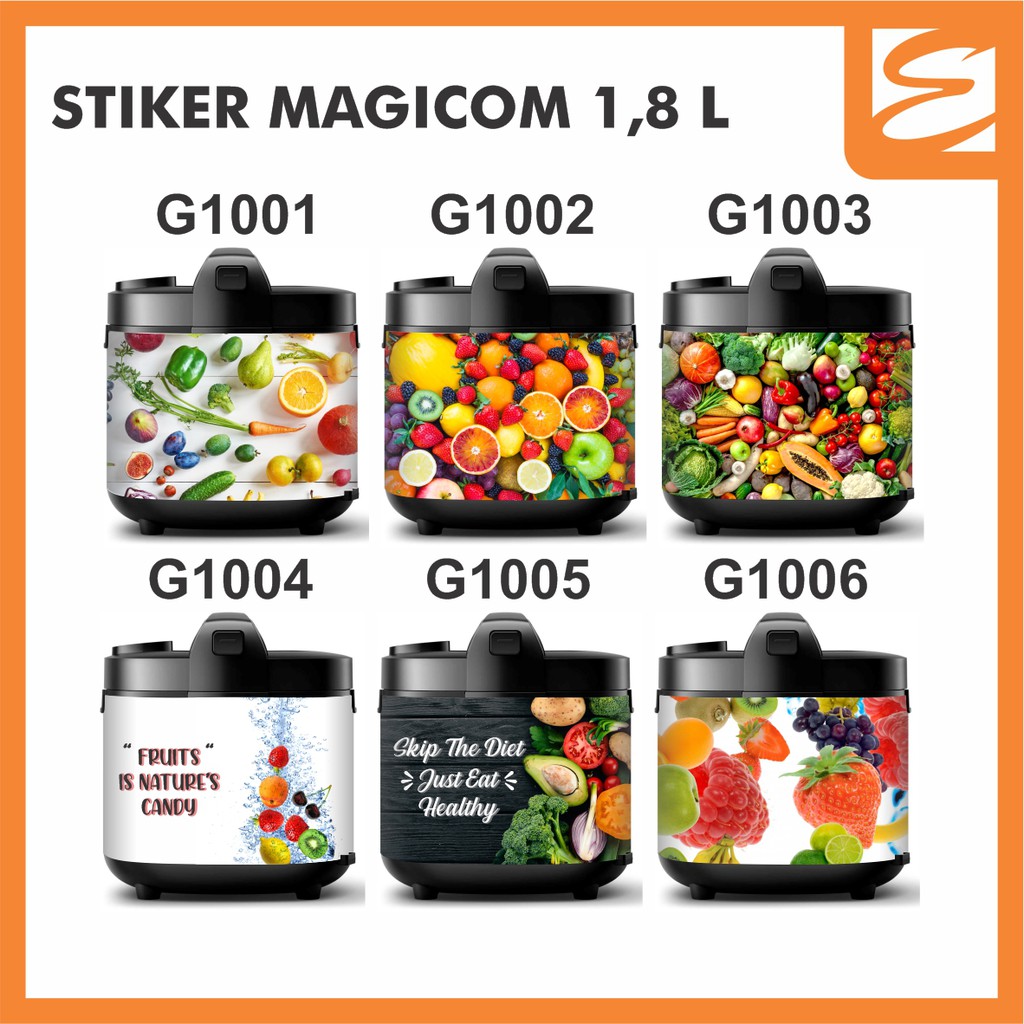 Jual Stiker magicom 1.8L (90cm x 20cm) - fruits (Sticker magicom ...