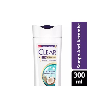 Jual CLEAR Shampoo Anti Ketombe Coconut+Rice Freshness 300 ml | Shopee Indonesia