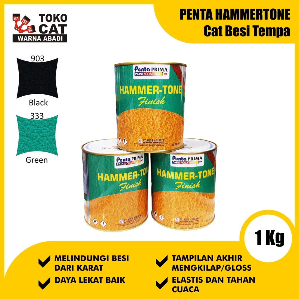 Jual CAT BESI TEMPA PENTA HAMMERTONE HAMMERTONE 1 KG WARNA HIJAU ...