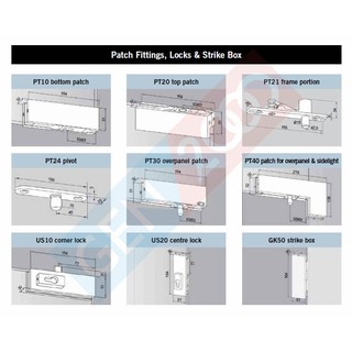 Jual Universal Light Patch Fitting Dorma Universal Light PT 40 Fitting Penjepit Pintu Kaca Dorma ...