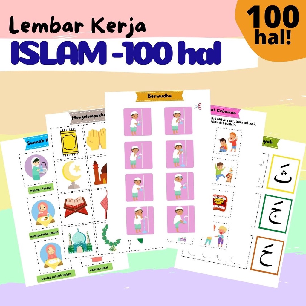Jual Worksheet Anak Islami Belajar Islam Usia Dini Lembar Kerja ...