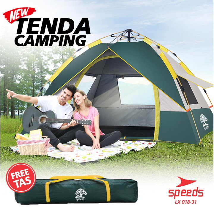 Tenda Camping SPEEDS 2-3 orang 210x150x125cm Tenda Lipat portable tenda ...