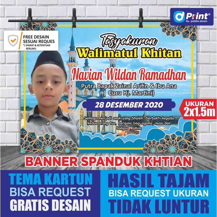 Jual Banner Spanduk Backdrop untuk Khitan / Banner Khitan Custom Bebas ...