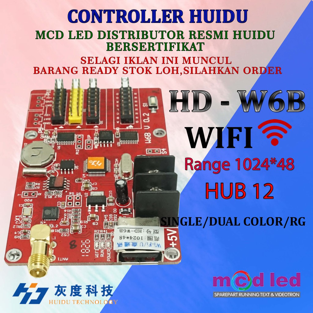 Jual HD W6B KONTROLER RUNNING TEXT | Shopee Indonesia