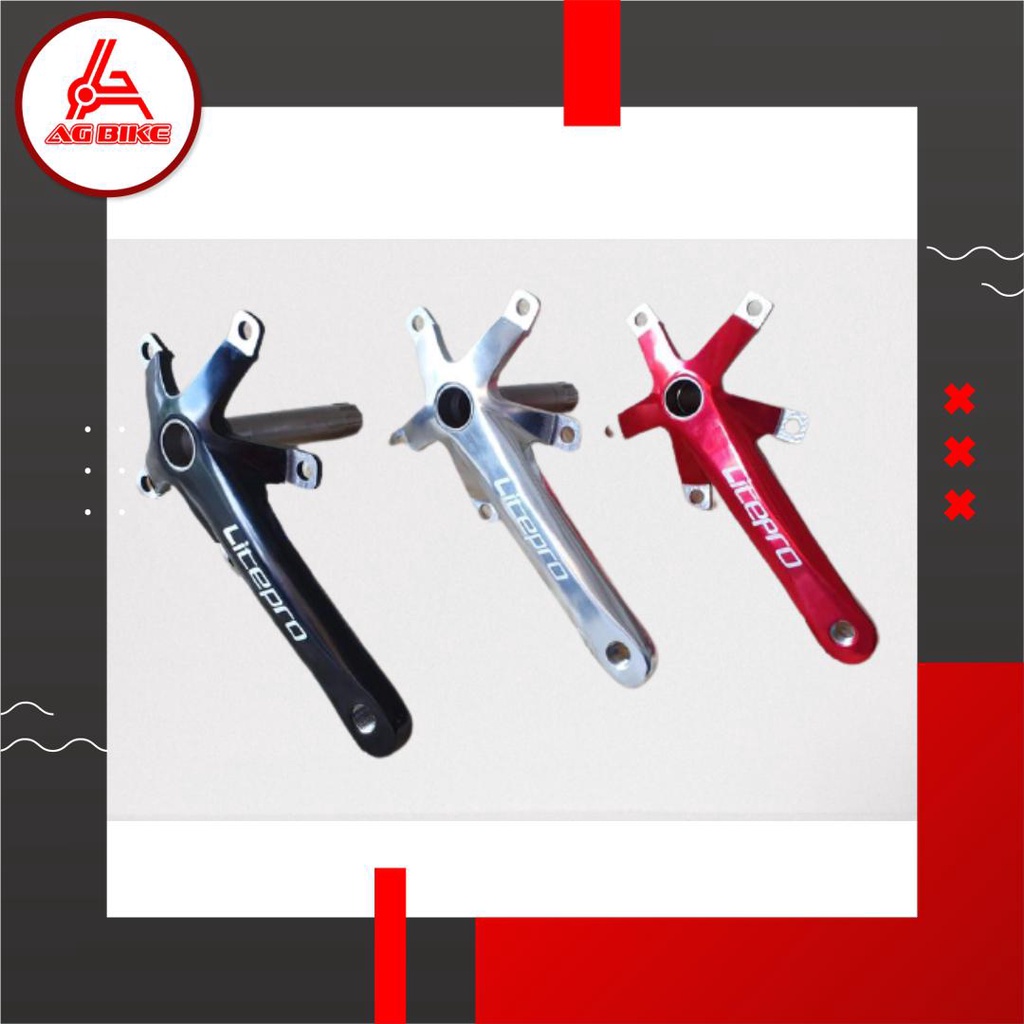 Jual Arm Crank Set Litepro Ht2 Hollowtech Crank Litepro Warna Hitam