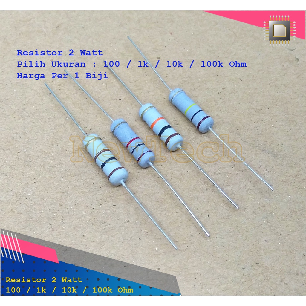 Jual Resistor 2W 100 / 1k / 10k / 100k Ohm 2W 2Watt 2 Watt | Shopee Indonesia