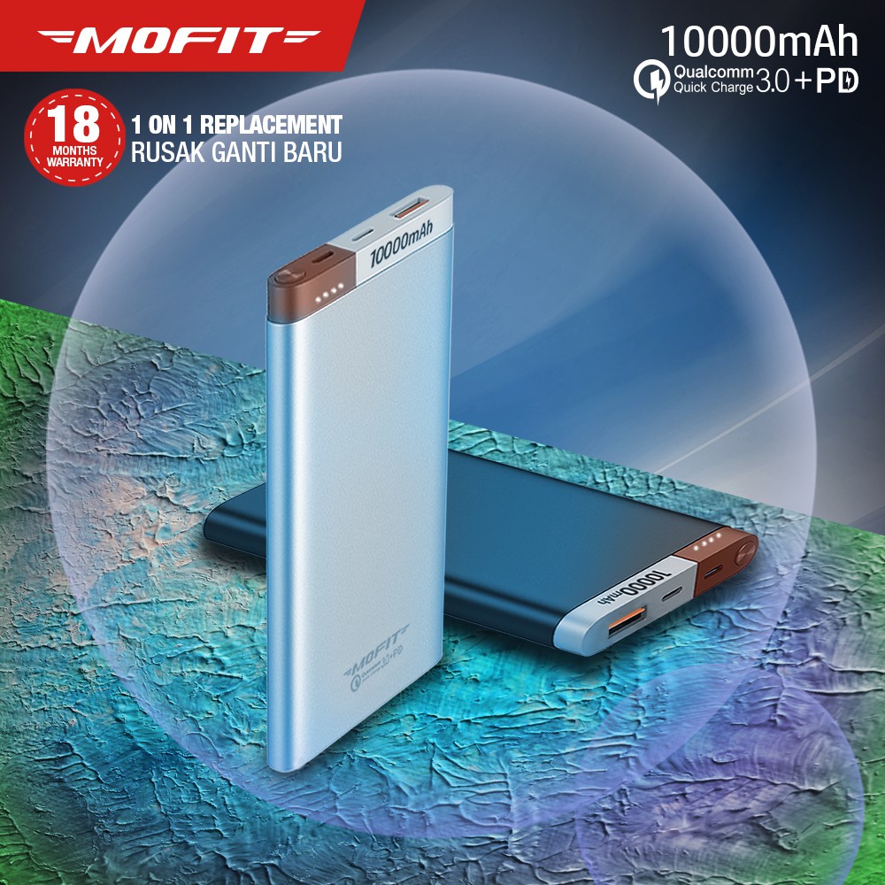Jual Power Bank MOFIT M19 10.000mAh Real Capacity Quick Charge QC 3.0 ...