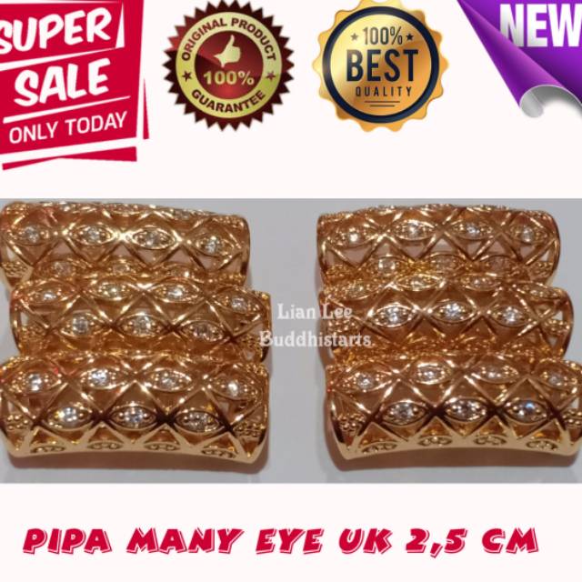 Jual Pipa manik many eye diamond banyak mata permata uk 2,5 cm | Shopee ...