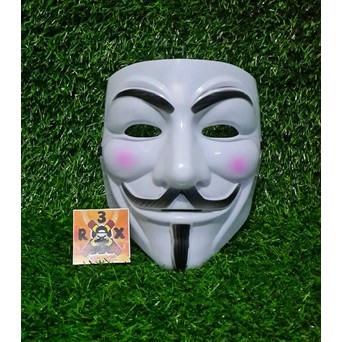 Jual Topeng Mask Anonymous Putih Lubang Hidung Vendetta Guys Fawkes ...