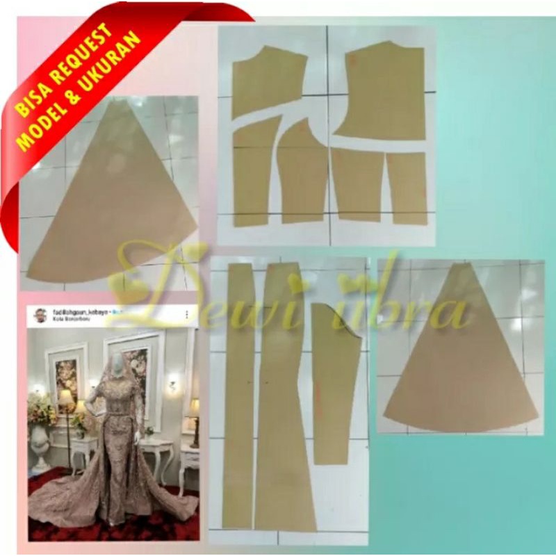 Jual Pola Gaun Pengantin segala Request Model Gaun Pengantin dan Ukuran ...