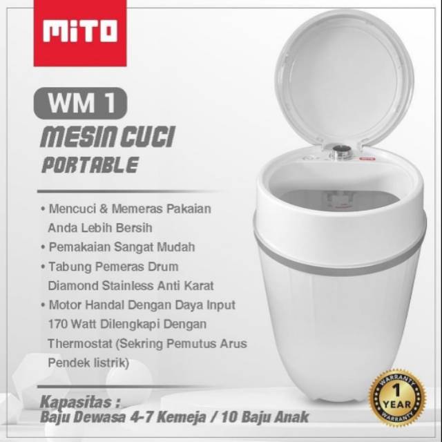 Jual Mesin Cuci Portable Mito WM 1 / Washing Machine | Shopee Indonesia