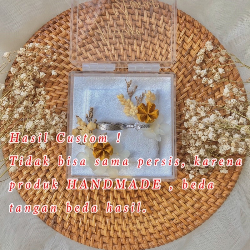 Jual CUSTOM Mini RingBox Suede | RingBox Suede | Ringbox Rustic | Ring ...