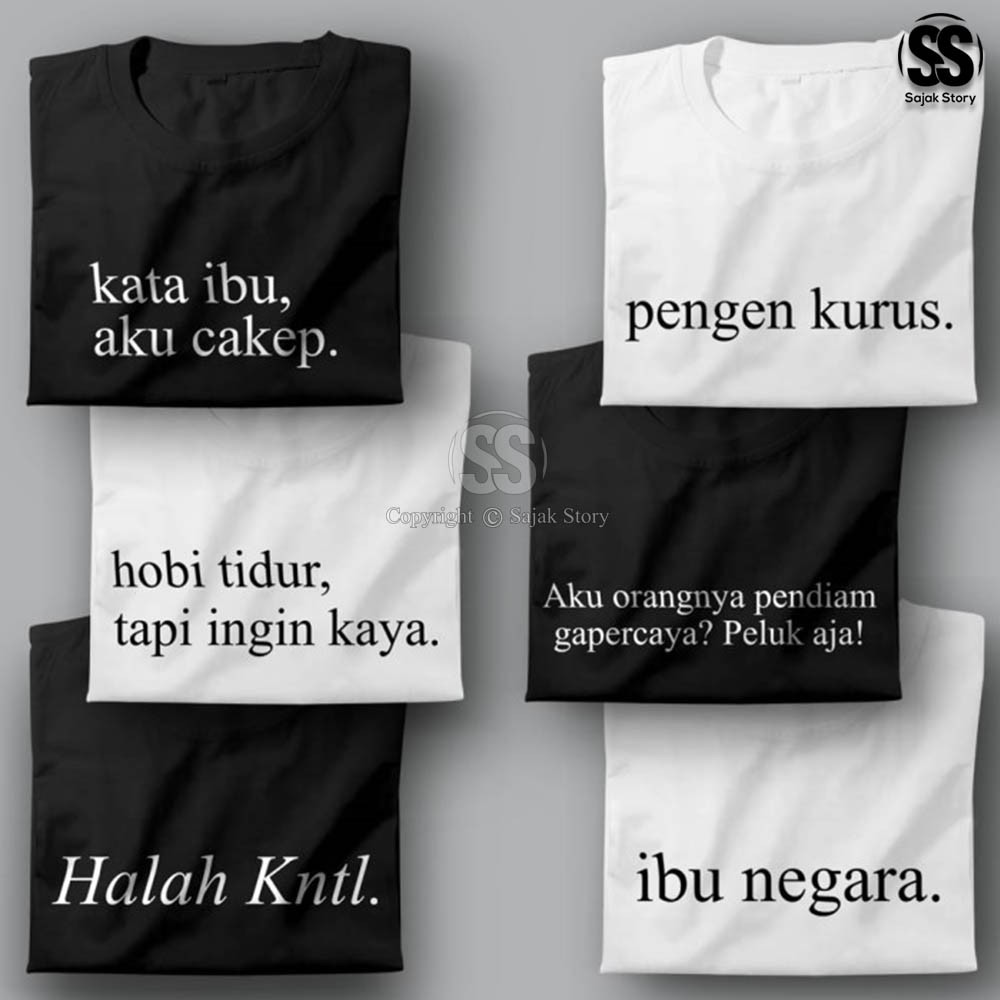 Kaos Distro Kata Kata / Baju Sablon Tulisan Lucu / Kaos Custom Request ... Kaos Distro Kata Kata / Baju Sablon Tulisan Lucu / Kaos Custom Request ...