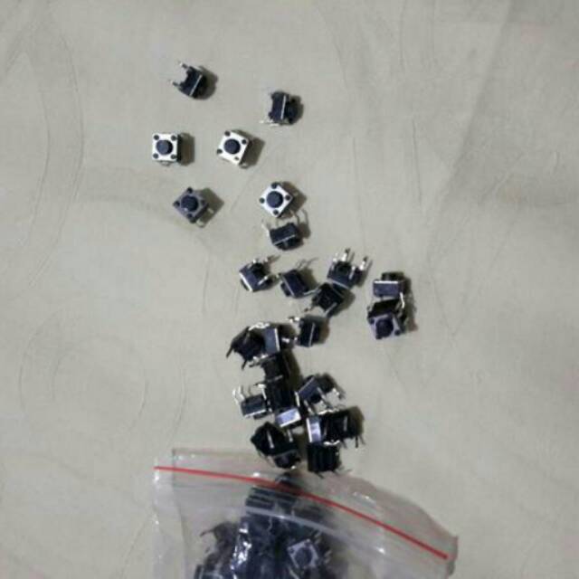 Jual 4 pin tactile micro switch push button 6 x 6 x 5 mm | Shopee Indonesia