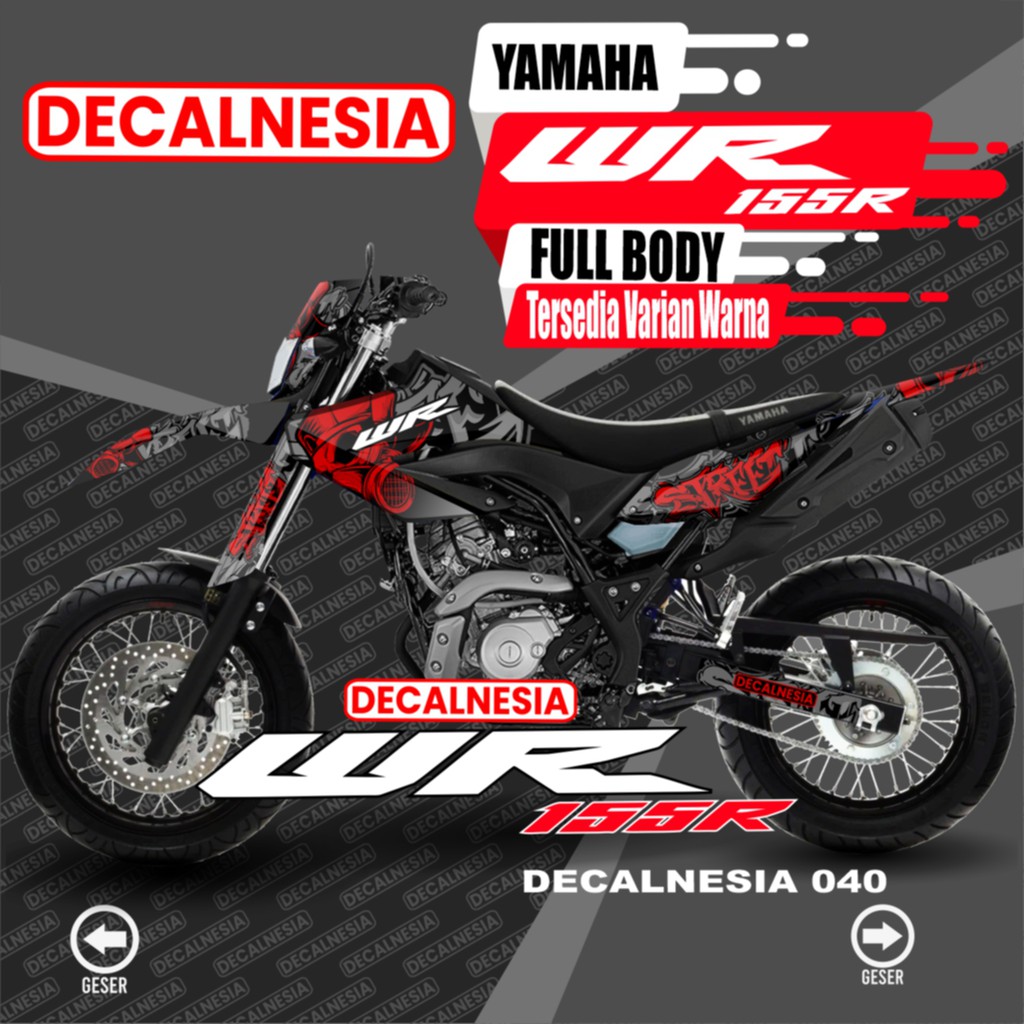 Jual Decal Stiker WR155 Full Body Variasi Decal WR Supermoto Aksesoris ...