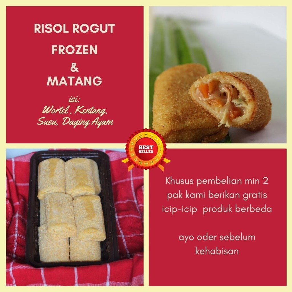 Risol Risoles Ragout Rogut Sayur Sayuran Frozen Beku Ayam Risoles Risol ...