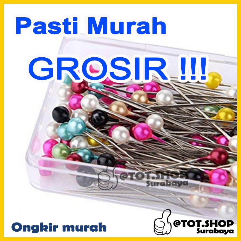 Jual JARUM PENTUL KOTAK CROWN FOX MUTIARA PREMIUM Isi 100 Pcs 3,5 CM ...