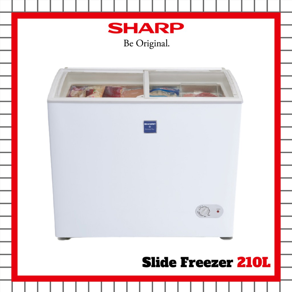Jual PROMO SLIDING FREEZER SHARP 200/210 LITER FRW-210 - White + GRATIS ...