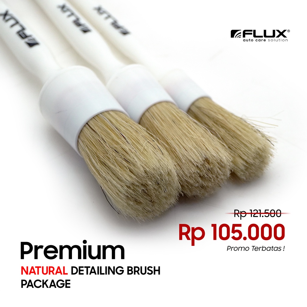 Jual FLUX DETAILING BRUSH - KUAS DETAILING NATURAL MOBIL 3 UKURAN ...