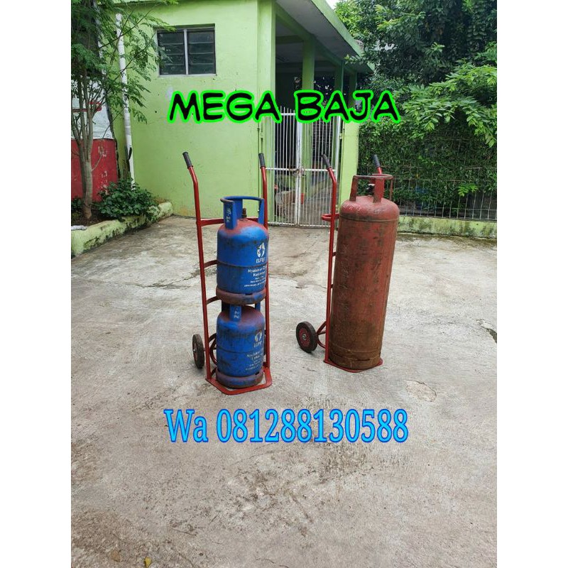 Jual troli angkut tabung gas 50 kg/ lori angkut barang/ troli kuat dan kokoh | Shopee Indonesia