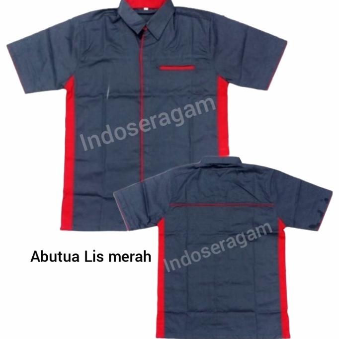 Jual kemeja promosi-sales-mekanik-seragam-team-pria-drill-office boy ...