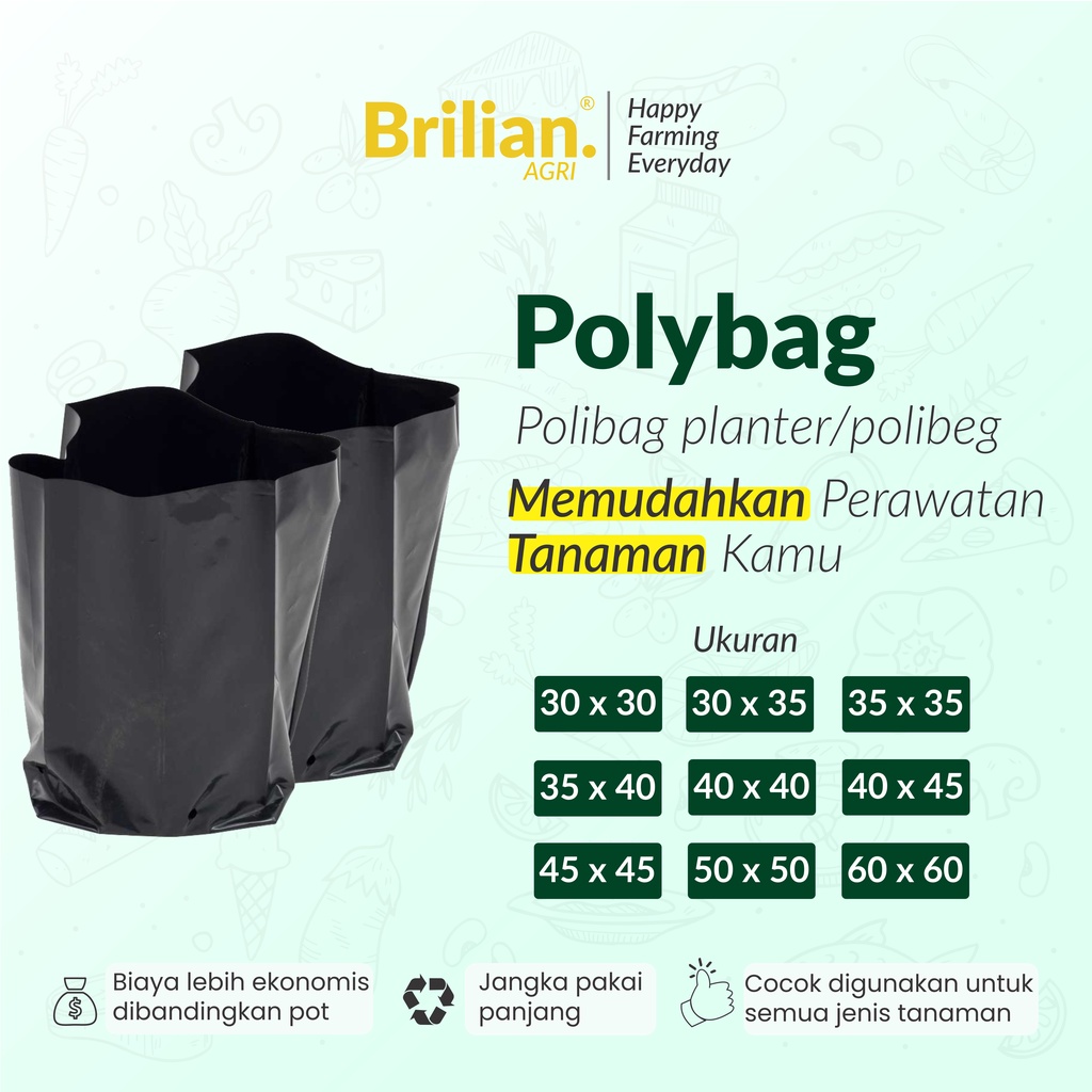 Jual Polibag Tanaman Polybag Hitam Ukuran 45 cm x 45cm | Shopee Indonesia