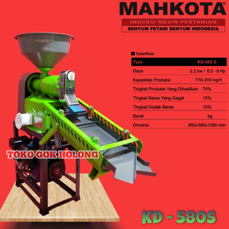Jual Mesin Giling Padi KD 580s MAHKOTA|Rice Mill|Mesin Selep | Shopee Indonesia