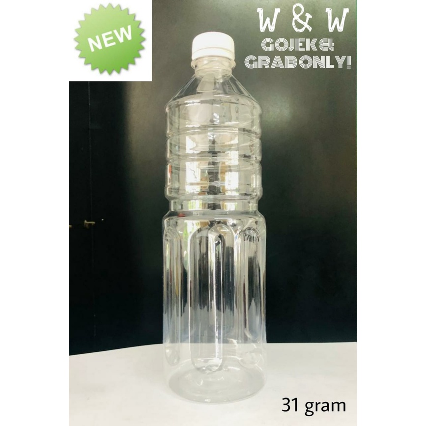 Jual Botol Plastik 1Liter/1000ml Botol PET Botol MG Gojek/Grab ONLY ...