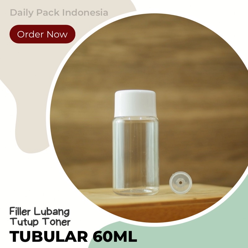 Jual Kemasan Toner / Botol Plastik PET Tubular 60ml Clear + Filler ... Jual Kemasan Toner / Botol Plastik PET Tubular 60ml Clear + Filler ...