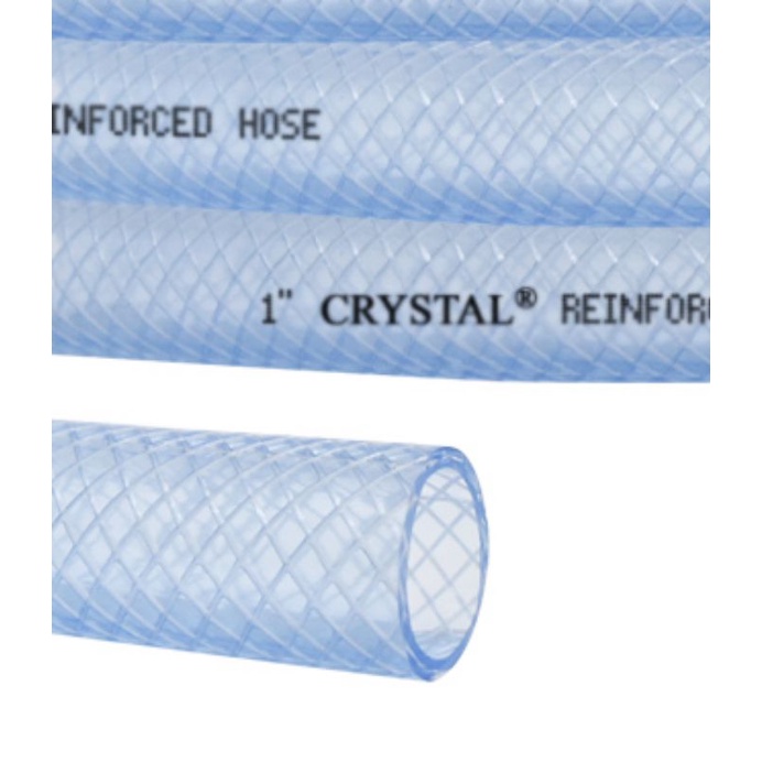 Jual Selang air Crystal Benang Reinforced Hose 1/2 5/8 3/4 1 inch hrg /Roll (50m/100m) | Shopee ...