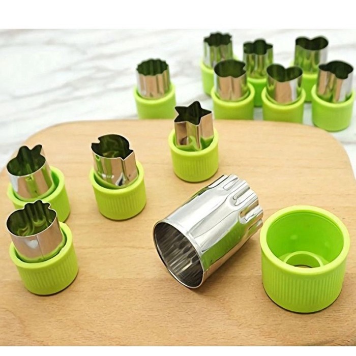 Jual Cookie Cutter Cetakan Biskuit Buah Sayuran Fruit cutting Stainless ...