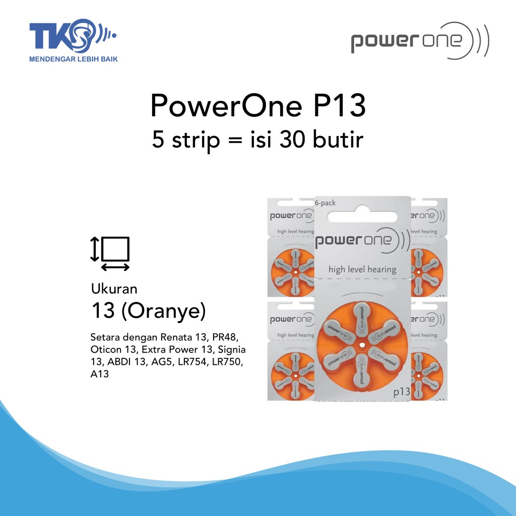 Jual 5 ROLL BATERAI ALAT BANTU DENGAR POWERONE P13 | Shopee Indonesia