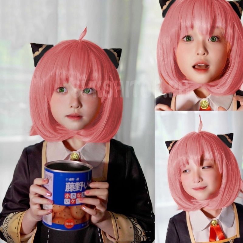 Jual WIG RAMBUT COSPLAY ANYA FORGER SPY X FAMILY FULLSET ORIGINAL TAHAN ...