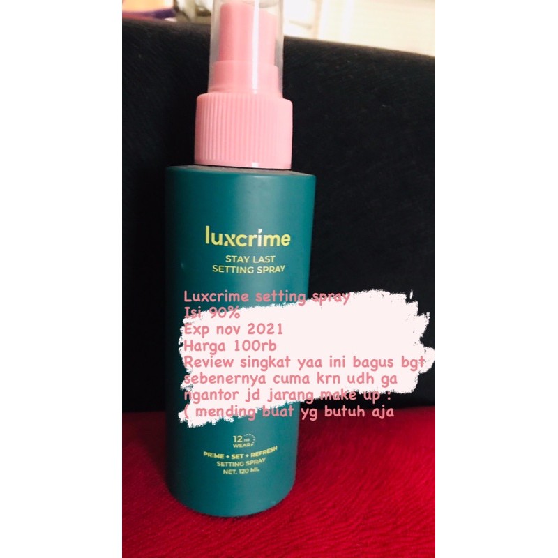 Jual Luxcrime Setting Spray | Shopee Indonesia
