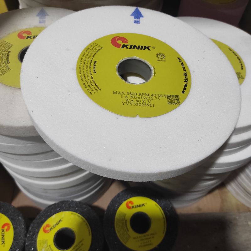 Jual KINIK 1A 205 x 19 x 31.75 WA 60 KV kinik Grinding Wheels putih batu gerinda | Shopee Indonesia