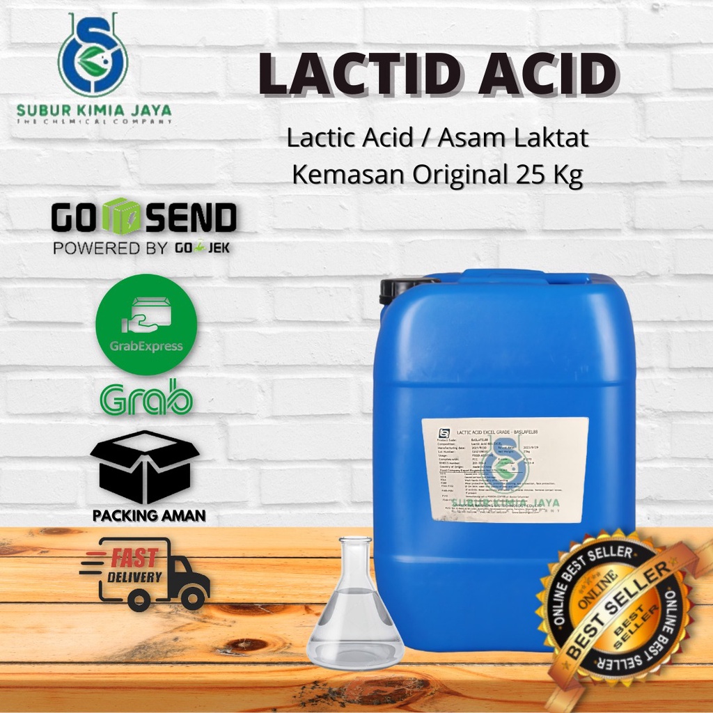 Jual Lactic Acid 88% Food Grade / Asam Laktat 25 Kg 1 Jerigen | Shopee ...