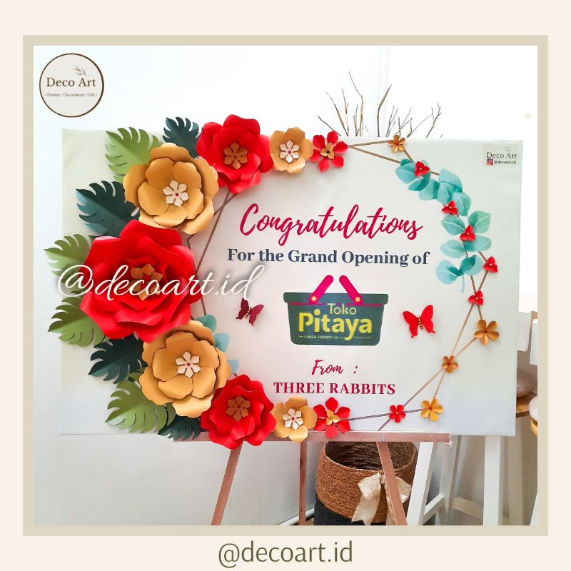 Jual Papan Bunga Kertas / Karangan Bunga Jakarta Tangerang Soft Opening ...