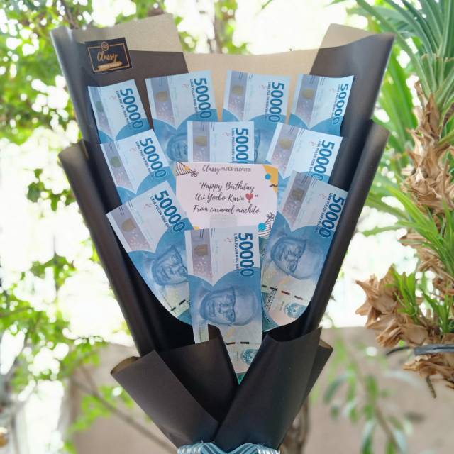 Jual Small Standing Money Bouquet / Bucket Buket Uang Asli / Bunga Uang ...