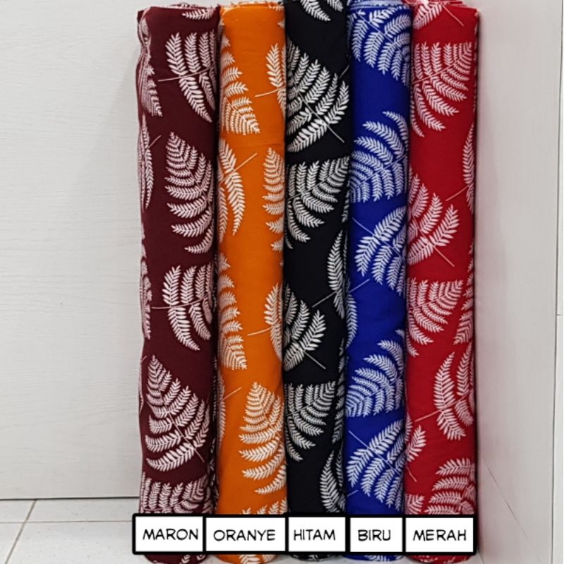 Jual Kain Rayon Motif Roman Leafs (Harga per 0,5m) | Shopee Indonesia