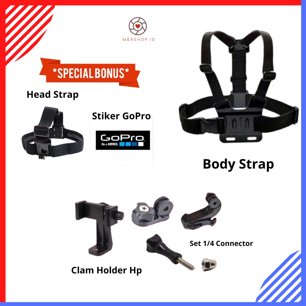 Jual Chest Body Strap Youtuber Rekaman Perekat Hp Penjepit Hp Vlog ...
