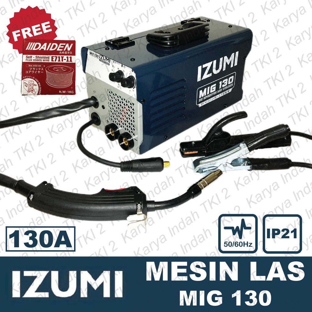 Jual Mesin Las IZUMI MIG130 Tanpa Gas MIGi 130 A Gasless Welding Machine Flux Core 3 Fungsi MIG ...