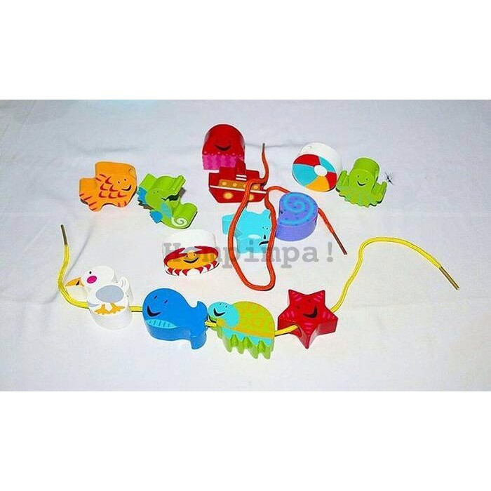 Jual MAINAN KAYU EDUKASI ANAK: MERONCE BENDA LAUT | Shopee Indonesia