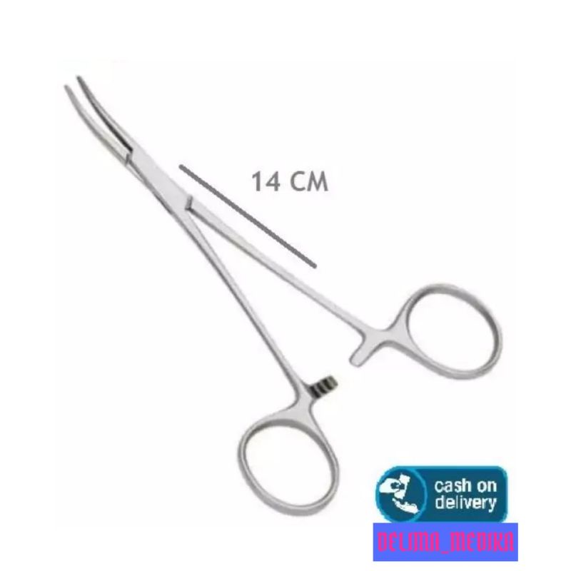 Jual Klem Arteri Pean Bengkok 14cm / FORCEPS ROCHESTER PEAN CURVED 14CM ...