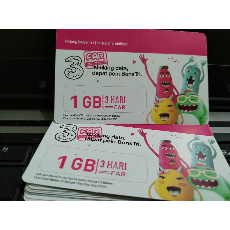 Jual VOUCHER TRI 1GB 3HARI | Shopee Indonesia