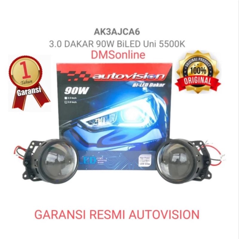 Jual Led Projector 3" 90W 5500K Autovision, Led Dakar Projector 3 ...