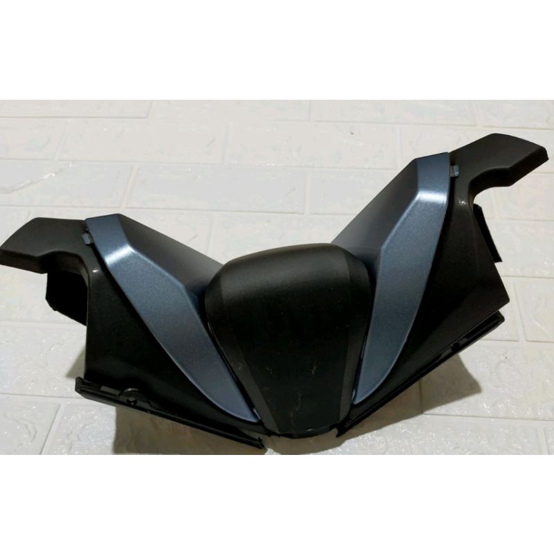 COVER STANG HONDA PCX NEW CARBON / COVER TUTUP STANG PCX 150 PCX 160 NEW MATTE BLUE BIRU ...