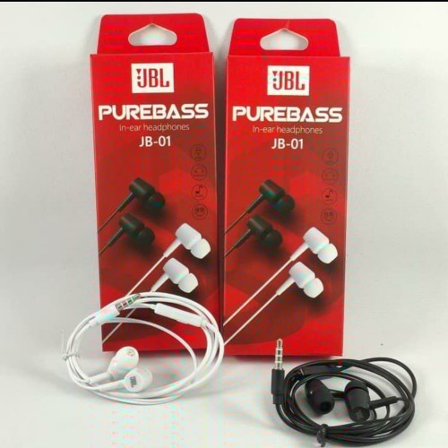 HANDSFREE HEADSET EARPHONE PURE BASS UBL JB 01 PURE BASS EXTRA BASS